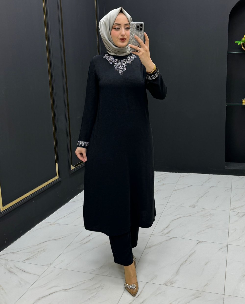 Zelal Takım Siyah - Sezala Butik